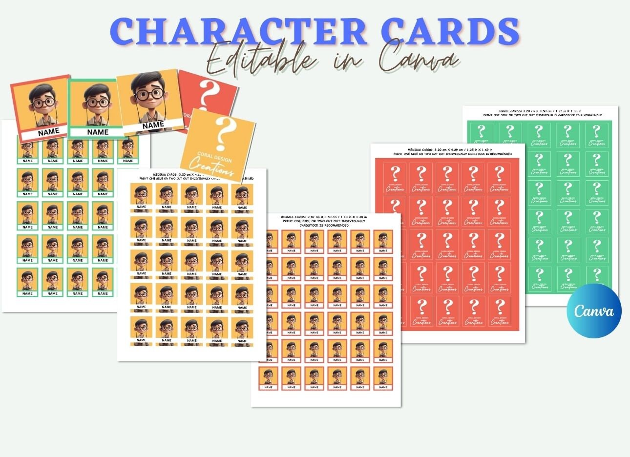 Make Your Own Cards, Custom Template Editable Insert Cards, Montessori ...