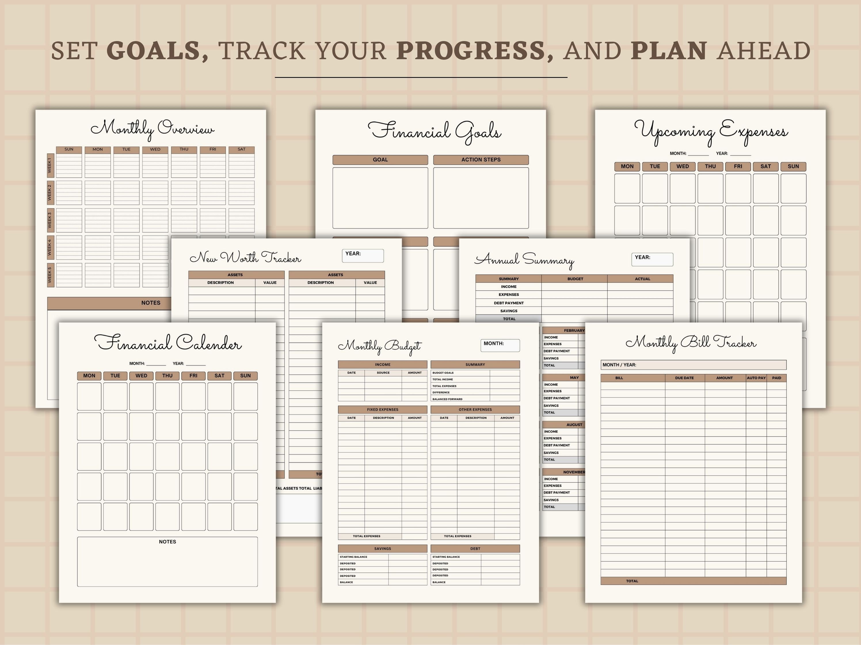 Budget Planner Printable PDF, Financial Planner Printable, Budgeting ...