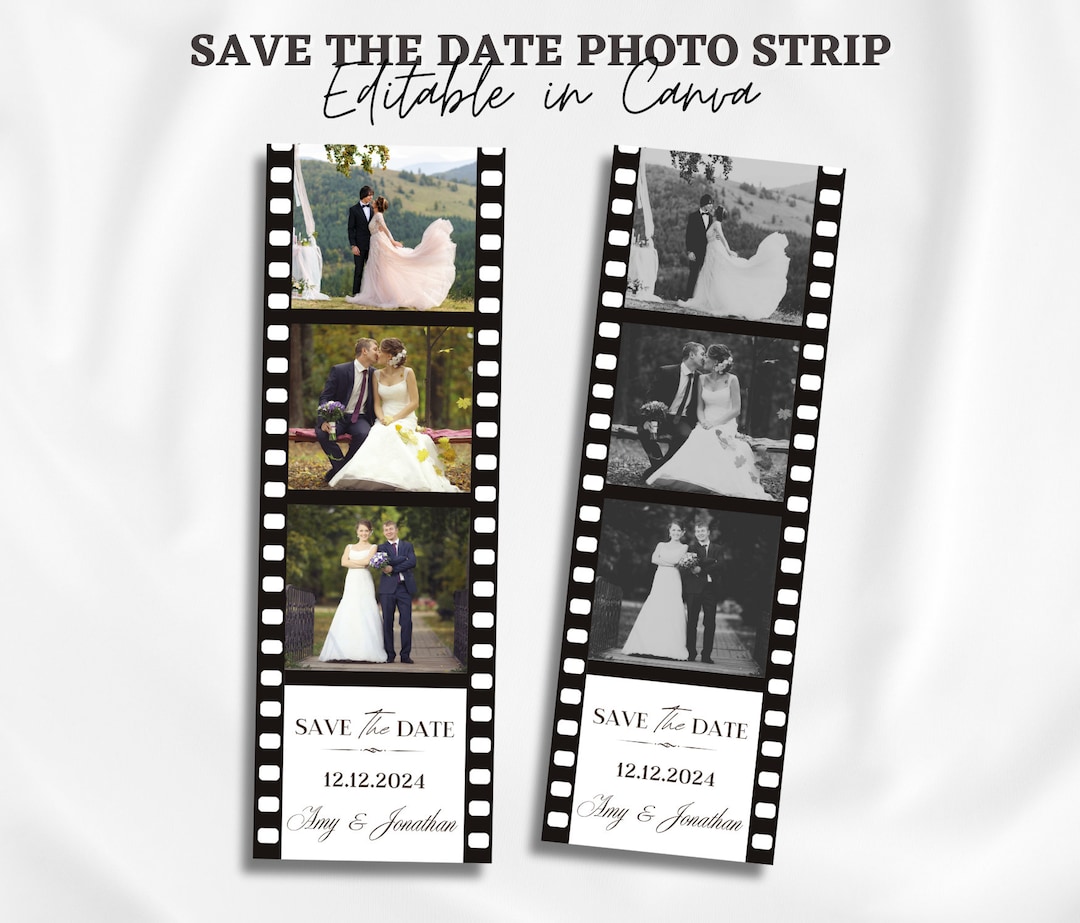 Save the Date Photo Strip | Photo Booth Save the Date | Wedding Photo ...