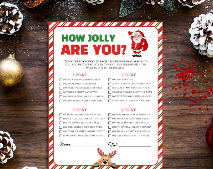 Christmas Game | How Jolly Are You? | Christmas Party Game | Christmas ...