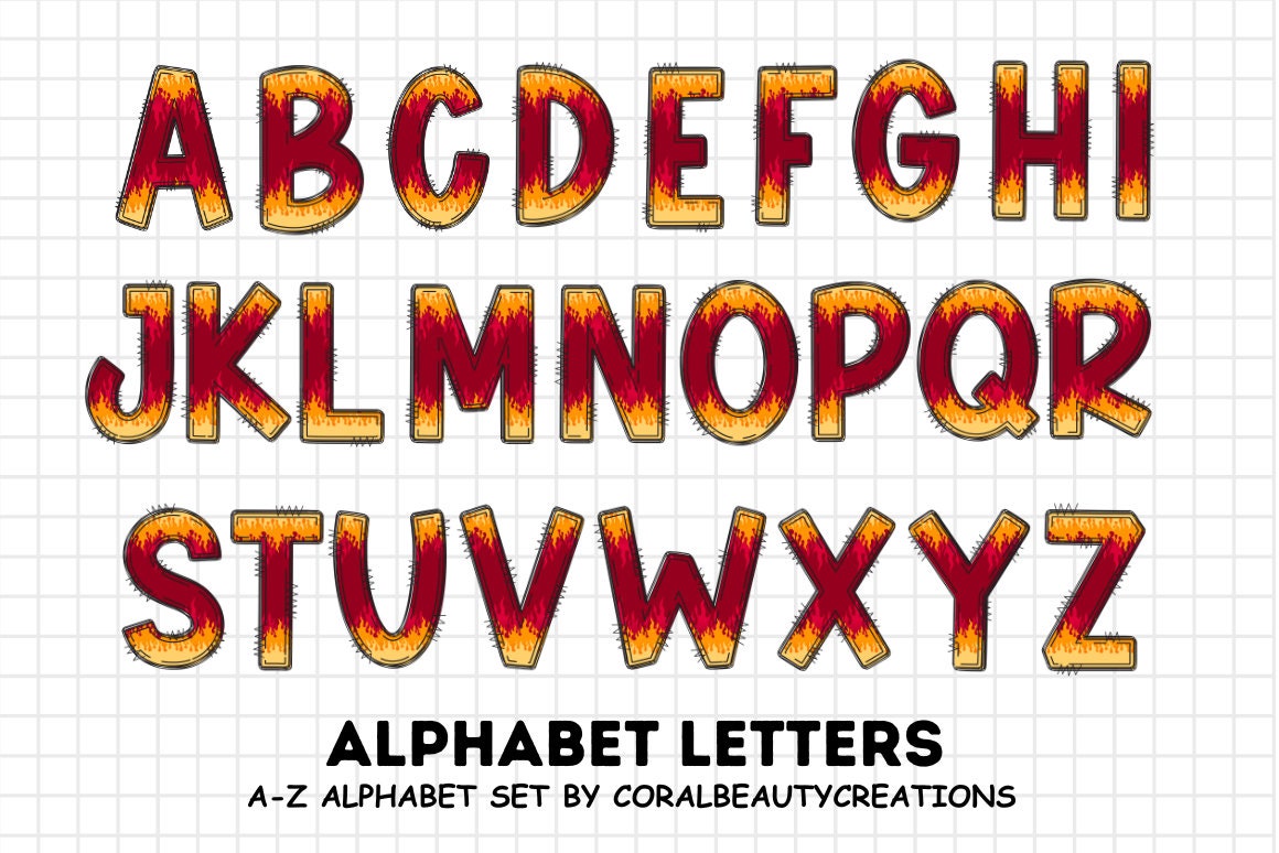 Doodle Letters and Numbers, Firefighter Clip Art, Fire Man Uppercase ...