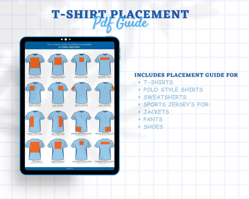 T-shirt Placement Guide, Vinyl Placement, Heat Transfer Vinyl Tool ...