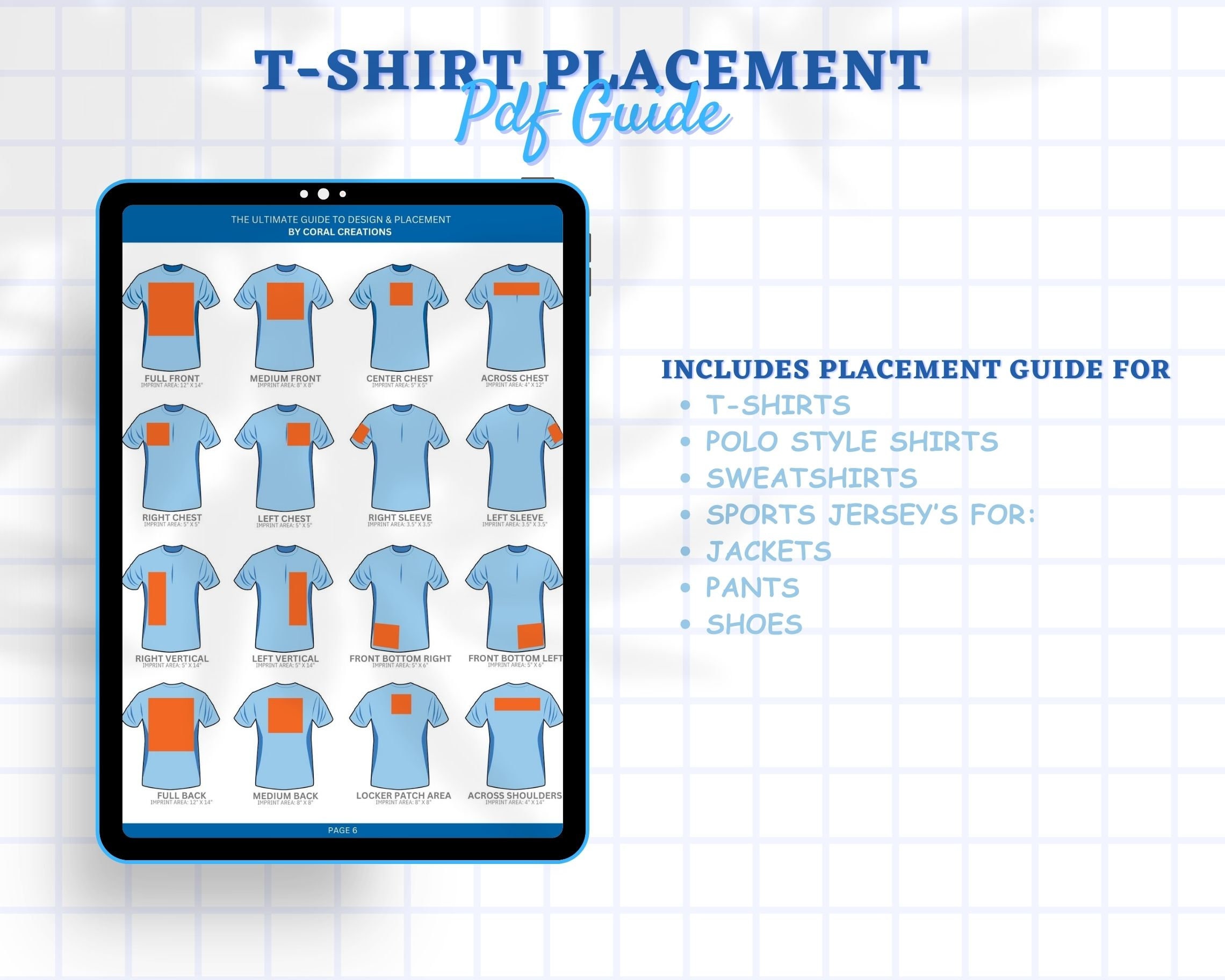 T-shirt Placement Guide, Vinyl Placement, Heat Transfer Vinyl Tool, Sublimation Tool, T-shirt ...