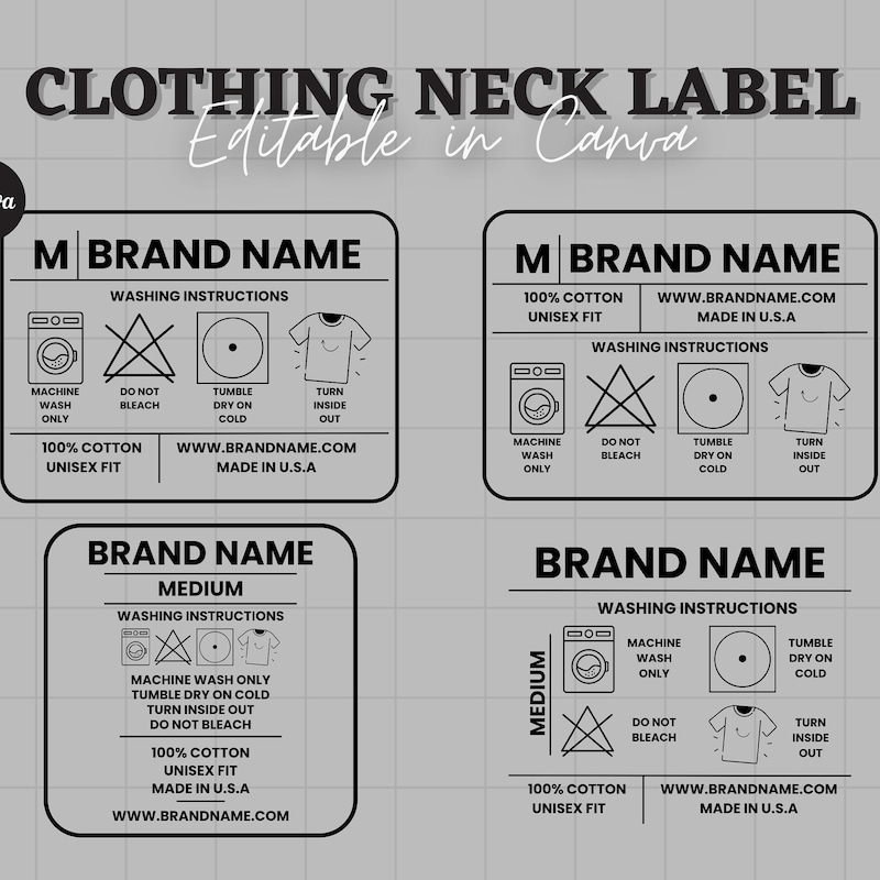 Neck Label Template - Etsy