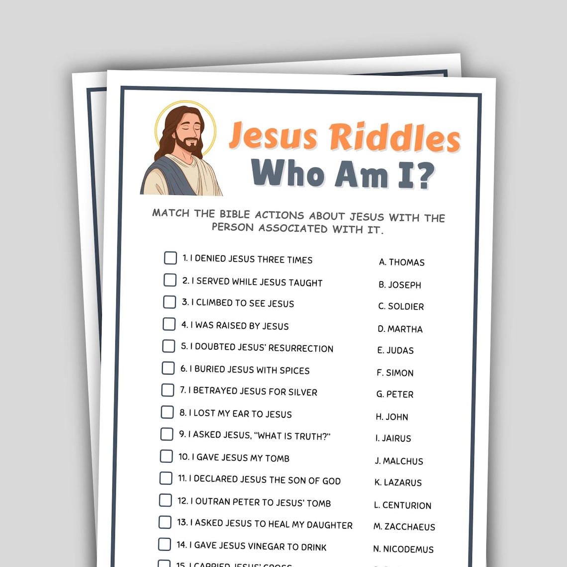 Bible Games, Jesus Riddles, Who Am I, Bible Games for Kids & Adults ...