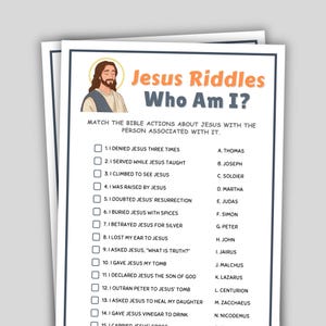 Bible Games, Jesus Riddles, Who Am I, Bible Games for Kids & Adults ...