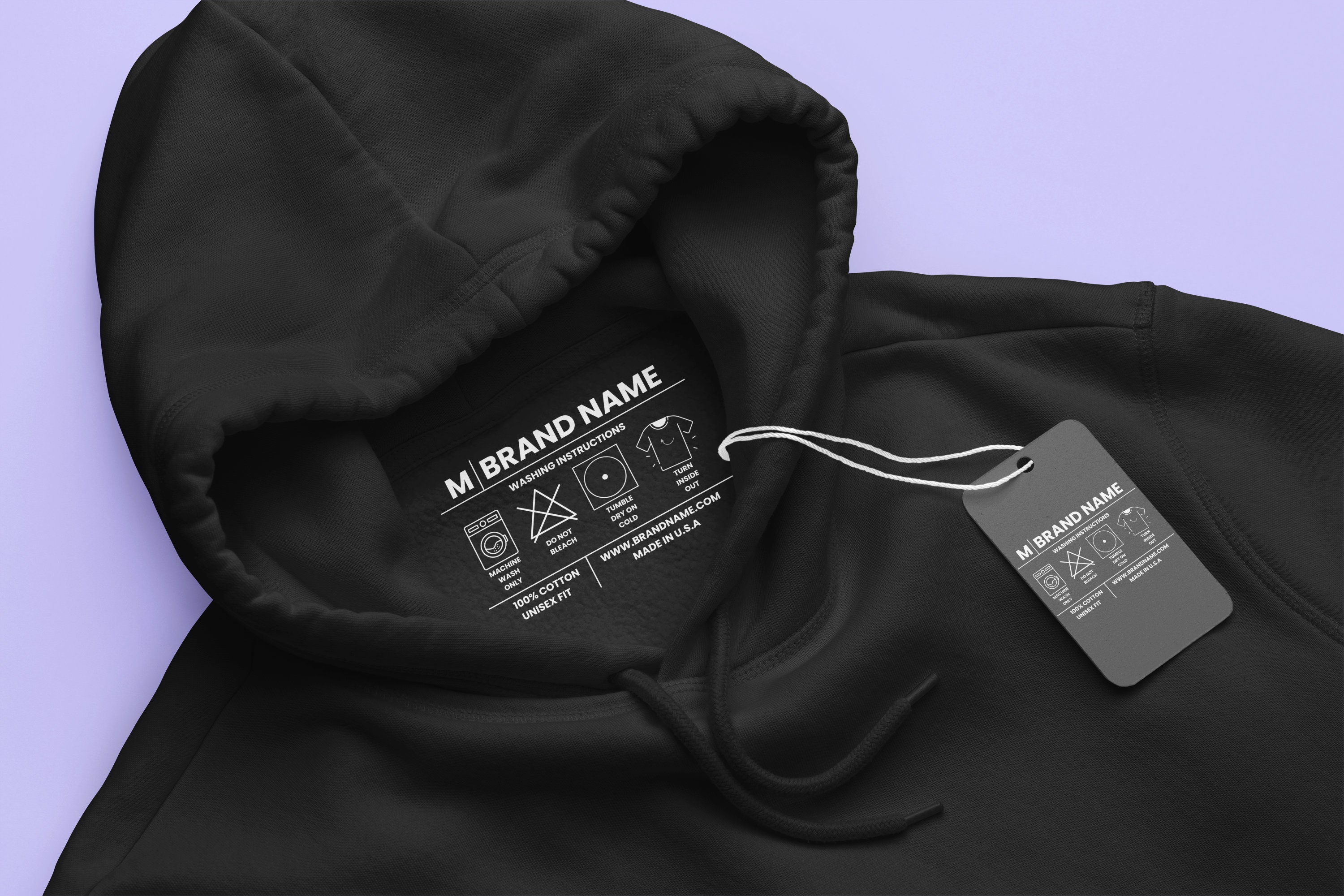 Editable Clothing Neck Label Template, Tag Less Label Clothes, Shirt ...