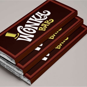 Wonka Chocolate Bar Wrapper Printable Template Willy Wonka Birthday ...
