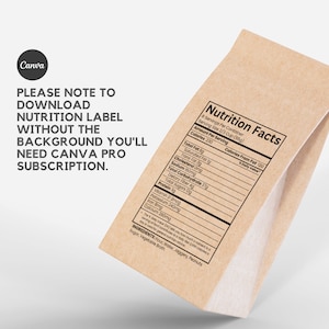 Nutrition Facts | Editable Nutrition Label | Nutritional SVG PNG Clip ...