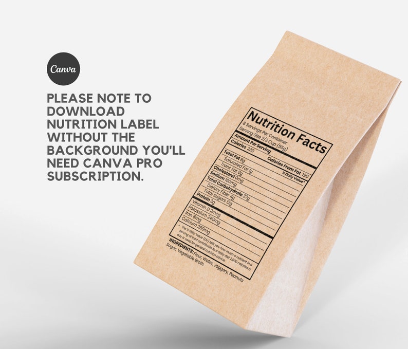 Nutrition Facts | Editable Nutrition Label | Nutritional SVG PNG Clip ...