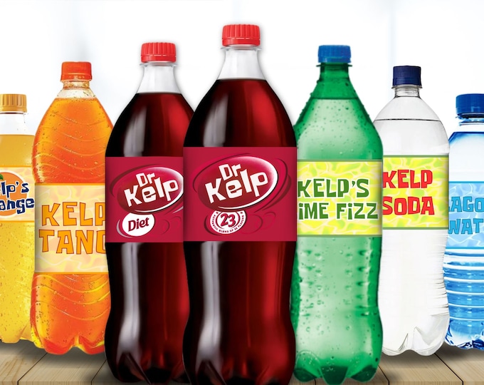 2-liter Koca Kelp Soda Under the Sea Luau Drink Bottle Labels Printable ...