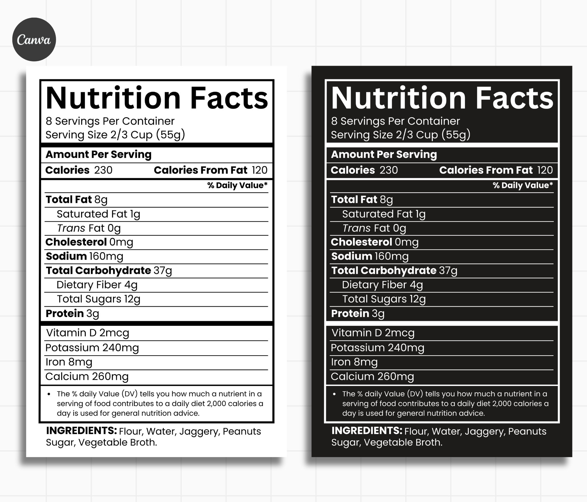 Nutrition Facts | Editable Nutrition Label | Nutritional SVG PNG Clip ...