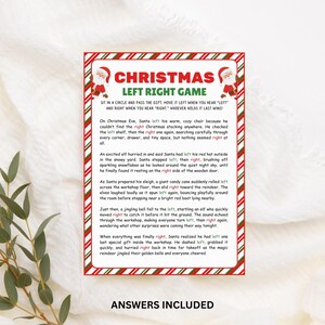 Christmas Left Right Game, Christmas Pass the Present Game, Christmas ...