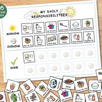 Toddler Routine Chart Morning Afternoon Evening Transport Chore Chart ...