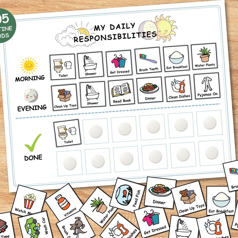 Morning Chore Chart - Etsy