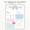 Daycare All About Me Form | Daycare Questionnaire | Get to Know Me ...
