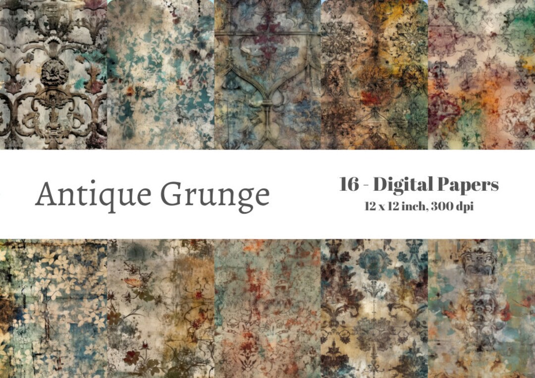 Antique Grunge Seamless Patterns Printable Digital Papers - Etsy