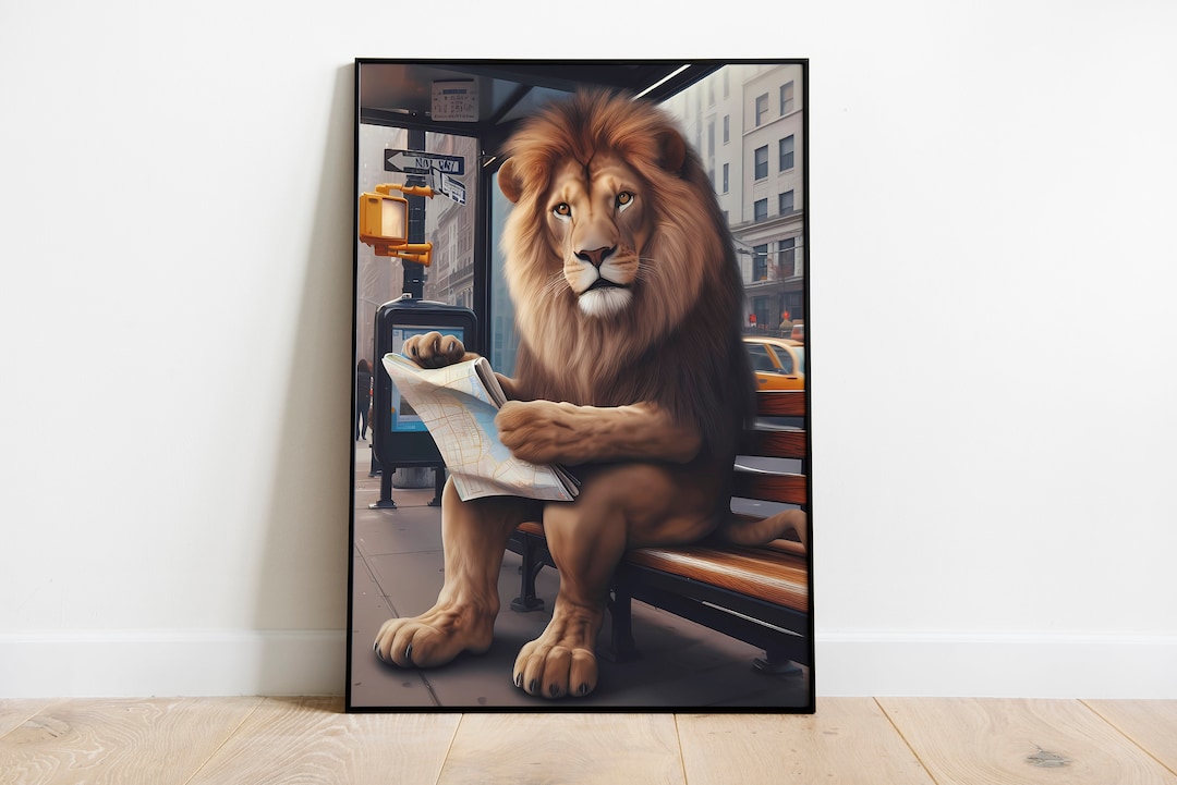 Lion Clipart PDF Digital Print, Cute Animal Illustration, Digital ...