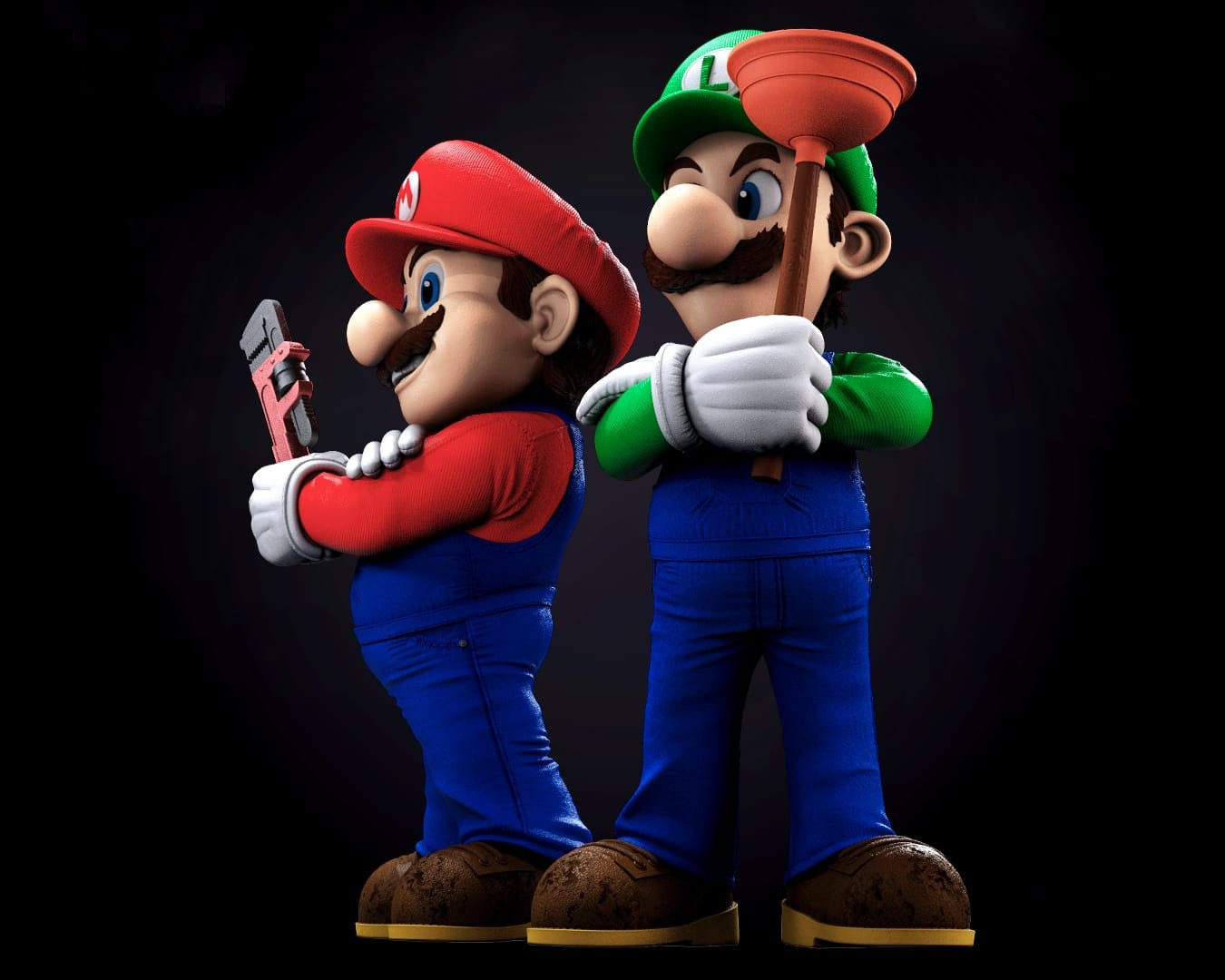 Mario&luigi 3D Model - Etsy