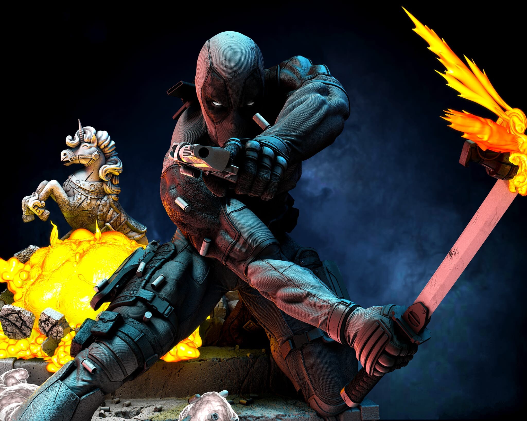 DEADPOOL 3D PRİNT MODEL - Etsy