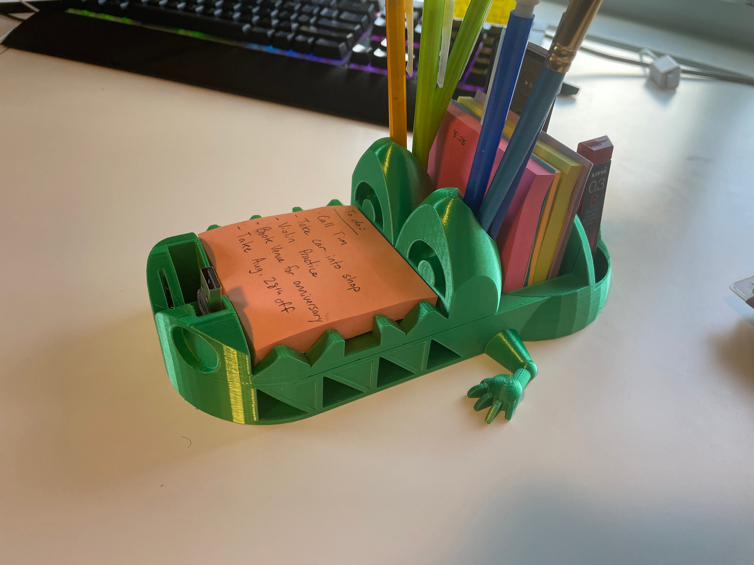 Alligator Sticky Note Holder Desk Organizer - Etsy