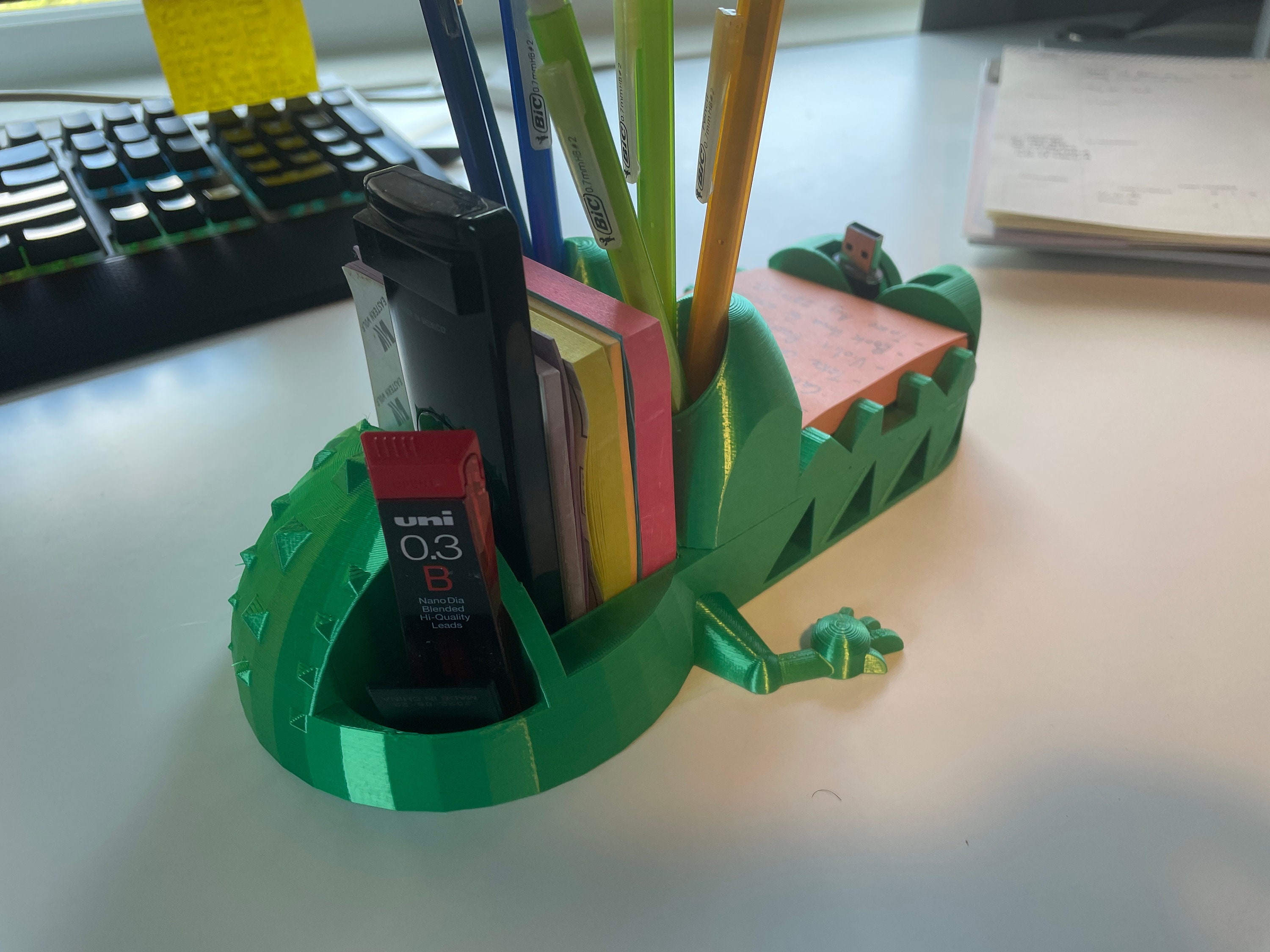 Alligator Sticky Note Holder Desk Organizer - Etsy