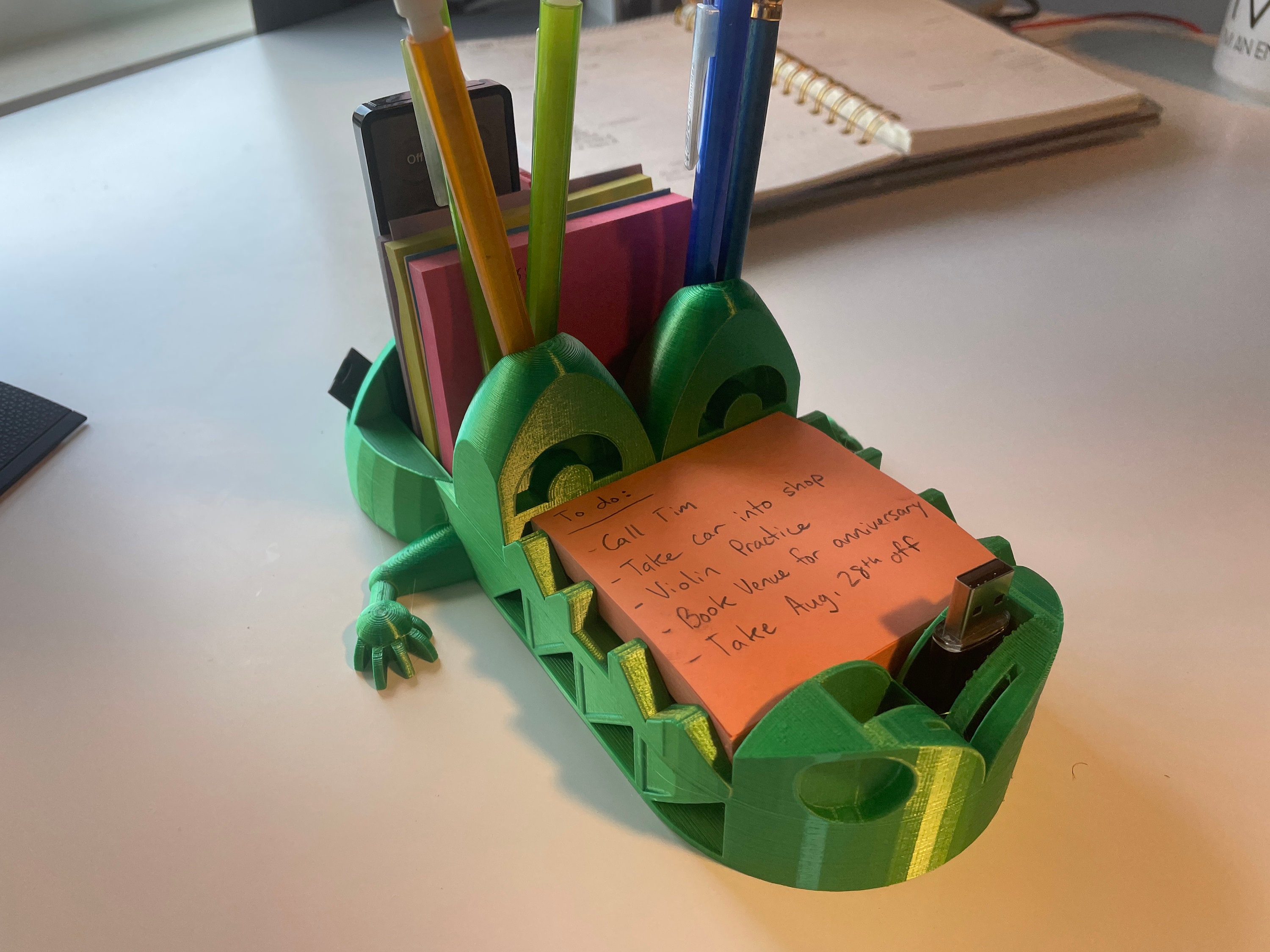 Alligator Sticky Note Holder Desk Organizer - Etsy