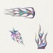 Y2K Holographic Fire Flames Clipart: Tribal PNG Bundle (digital) - Etsy
