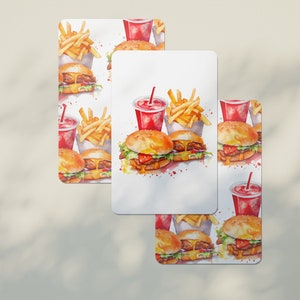 Watercolor Burger Clipart Bundle 10 PNG, Delicious Burger Clipart Fast ...