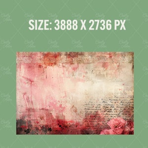 Red Junk Journal Digital Paper, 24 Printable Pages, Red Background for ...