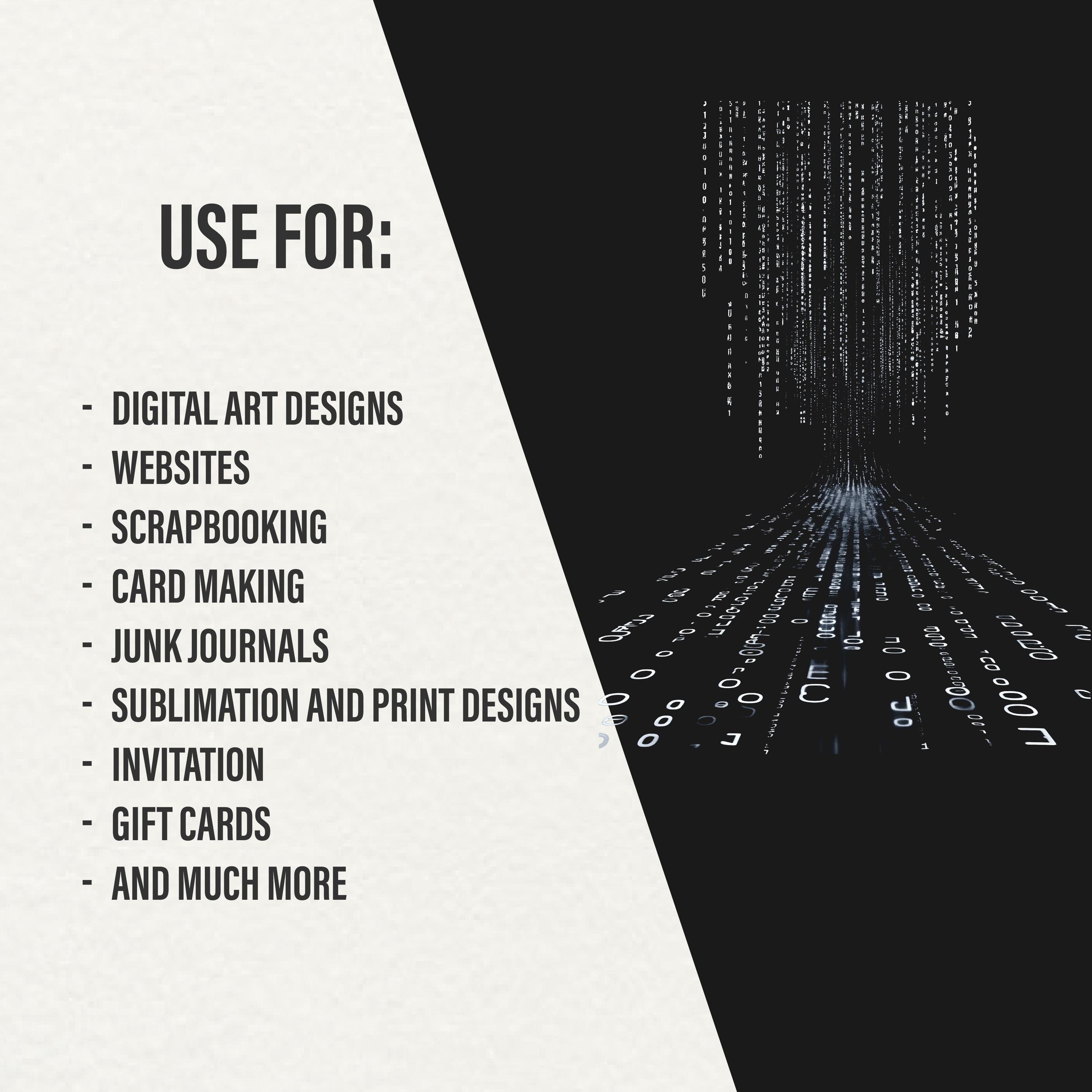 Binary Code Rain Overlays: 19 PNG Clipart, Transparent Background ...