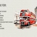 London Watercolor Clipart: City Landmarks, Bus, Taxi (39 PNG Files) - Etsy