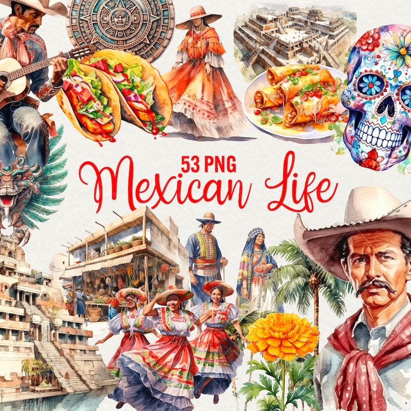 Mexico Clipart - Etsy