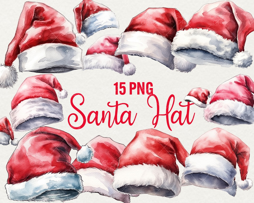 Christmas Hat Clipart, Santa Hat Clipart Winter Clipart, Holiday Time ...