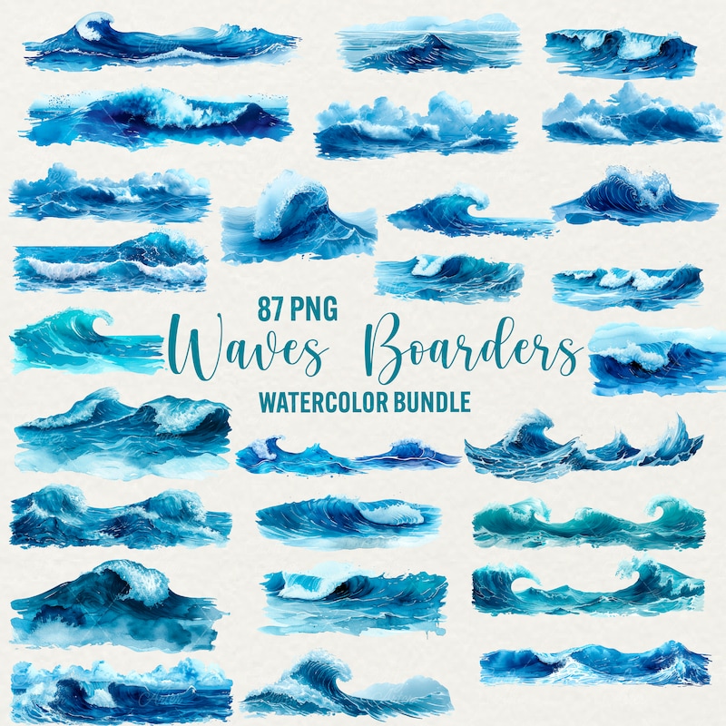 Wave Borders - Etsy