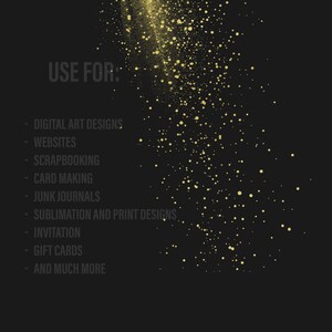 Gold Glitter Overlays: 20 PNG Transparent Clipart (digital Download) - Etsy