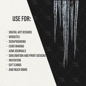 Icicles Clipart Overlays: Winter Frozen PNG (digital Download) - Etsy