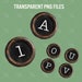 Vintage Typewriter Key Clipart, 45 Png Printable Typewriter Keys, Junk ...