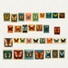 Butterfly Postage Stamps Clipart Bundle, 60 PNG Set, Watercolor Vintage ...