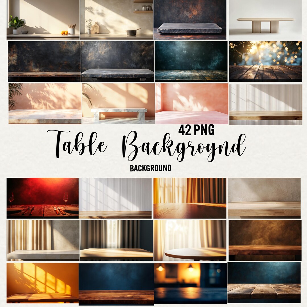 Table Background Clipart, Realistic Product Photo Backdrops, Table ...