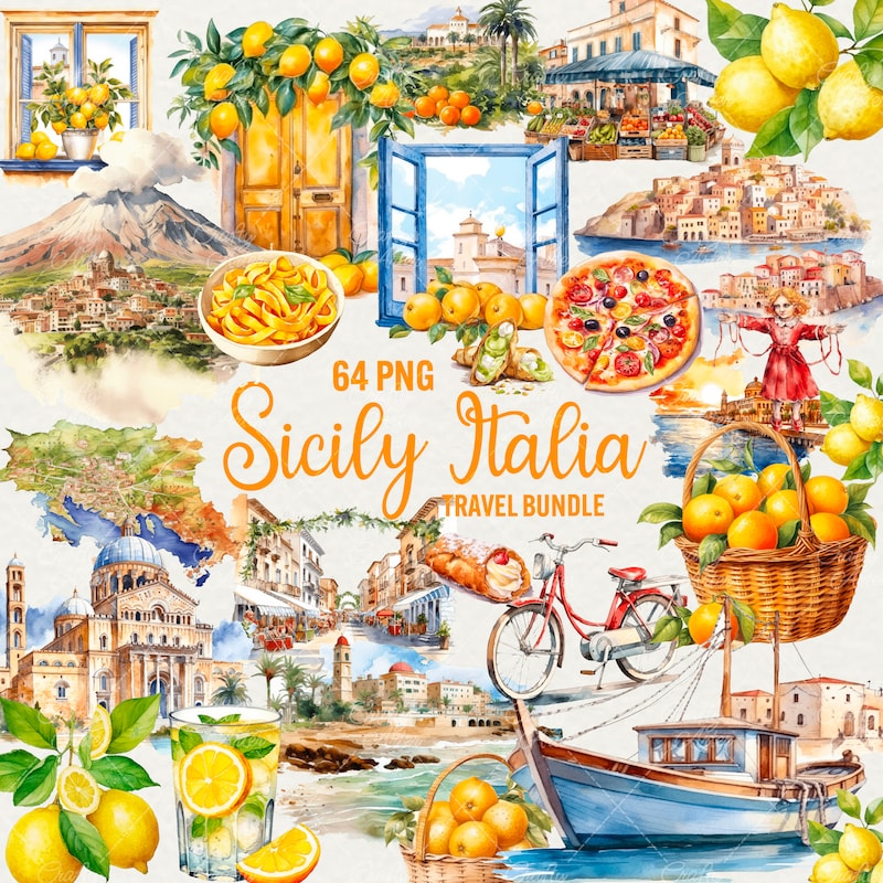 Palermo Sicily Watercolor - Etsy