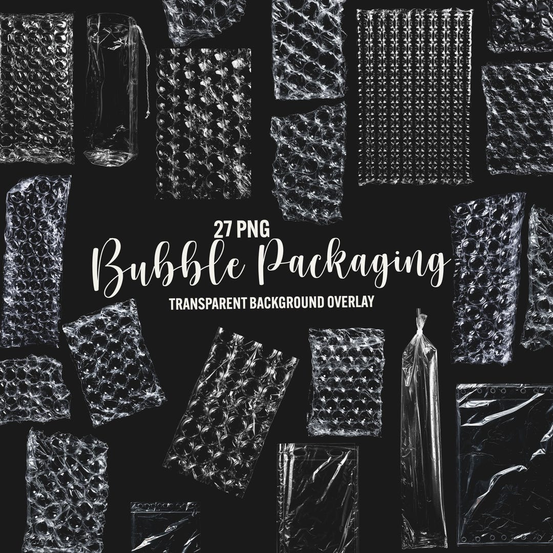 Bubble Packaging Foil Clipart, 27 Png Air Bubble Stickers, Digital ...