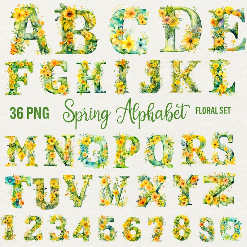 Alphabet Clipart - Etsy