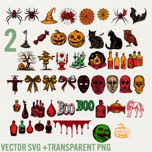 Halloween Svg Bundle, Halloween Png Clipart, Pumpkin Autumn Vector ...