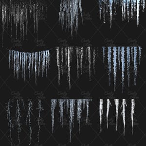 Icicles Clipart Overlays: Winter Frozen PNG (digital Download) - Etsy