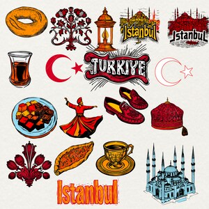 Turkish Clipart Mega Bundle: Istanbul, Ottoman Designs (63 PNG & 63 SVG ...