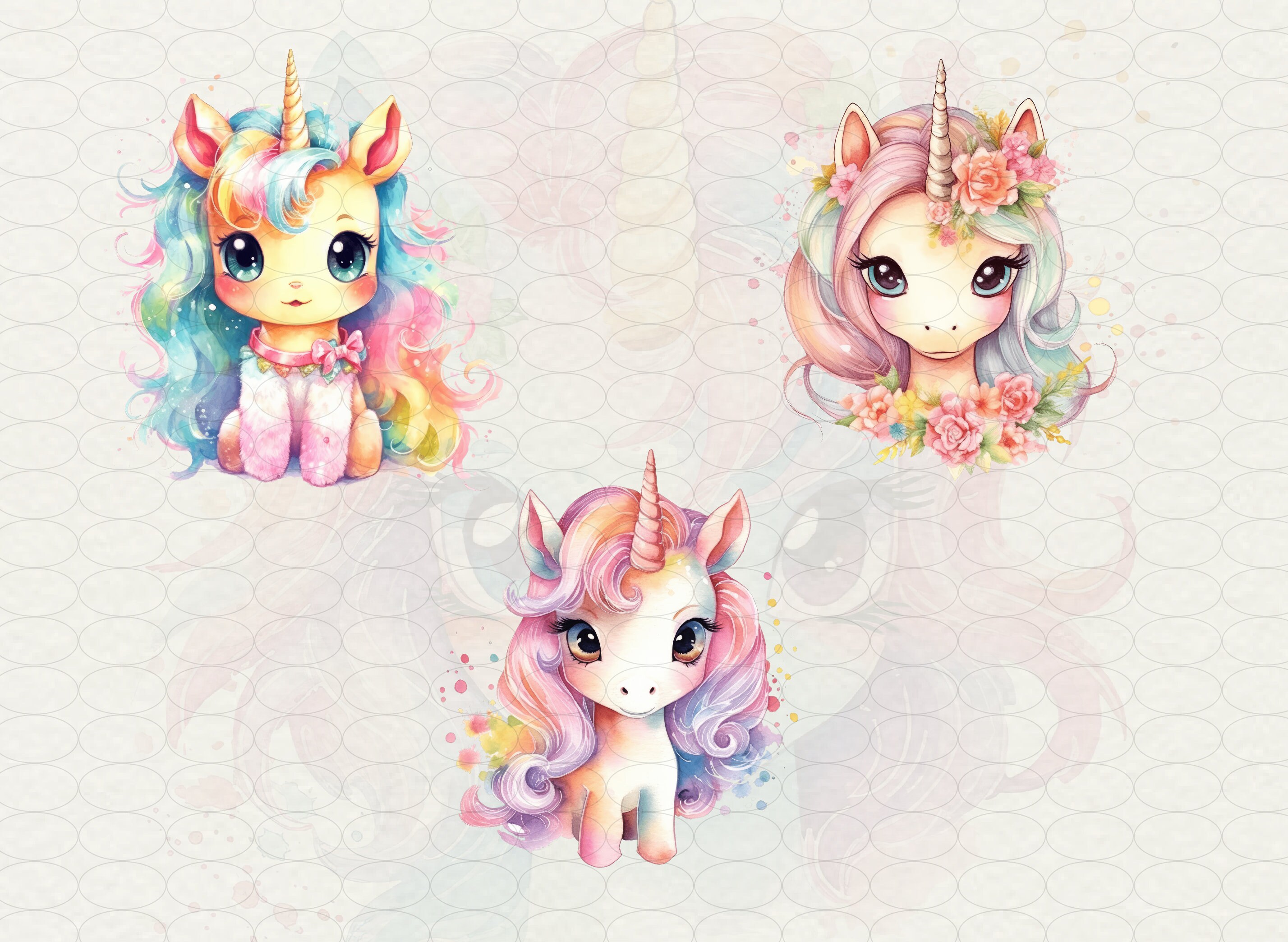 Cute Unicorn Watercolor Clipart Png Kawaii Unicorn Сlip Art - Etsy ...
