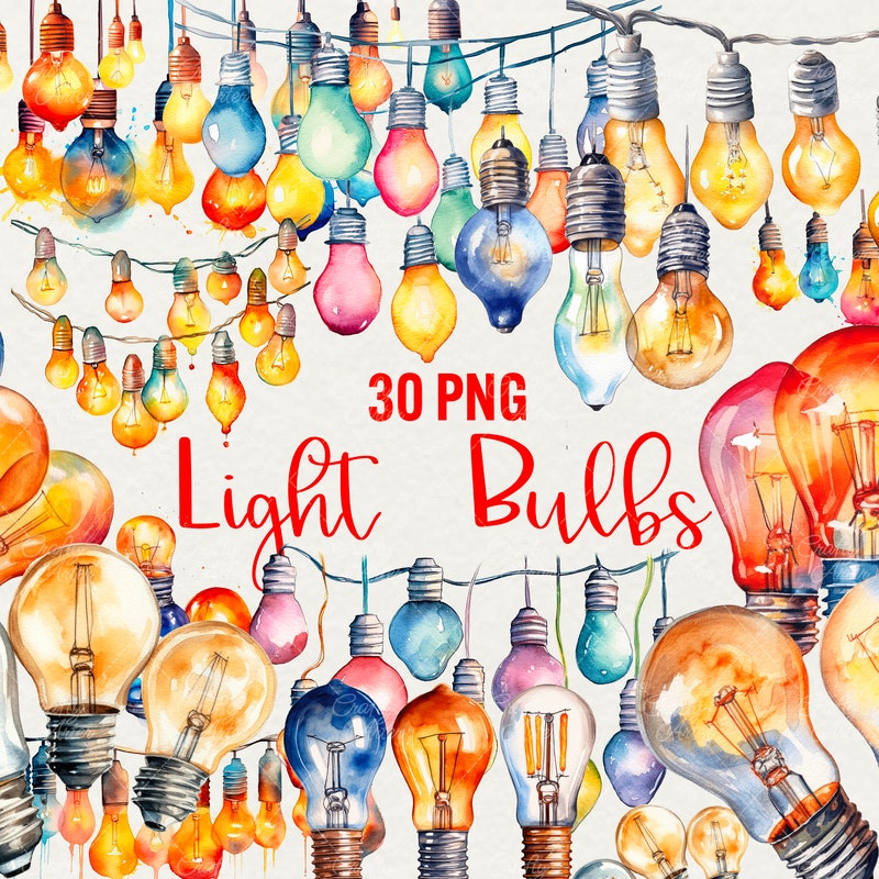 Light Bulb Clip Art - Etsy