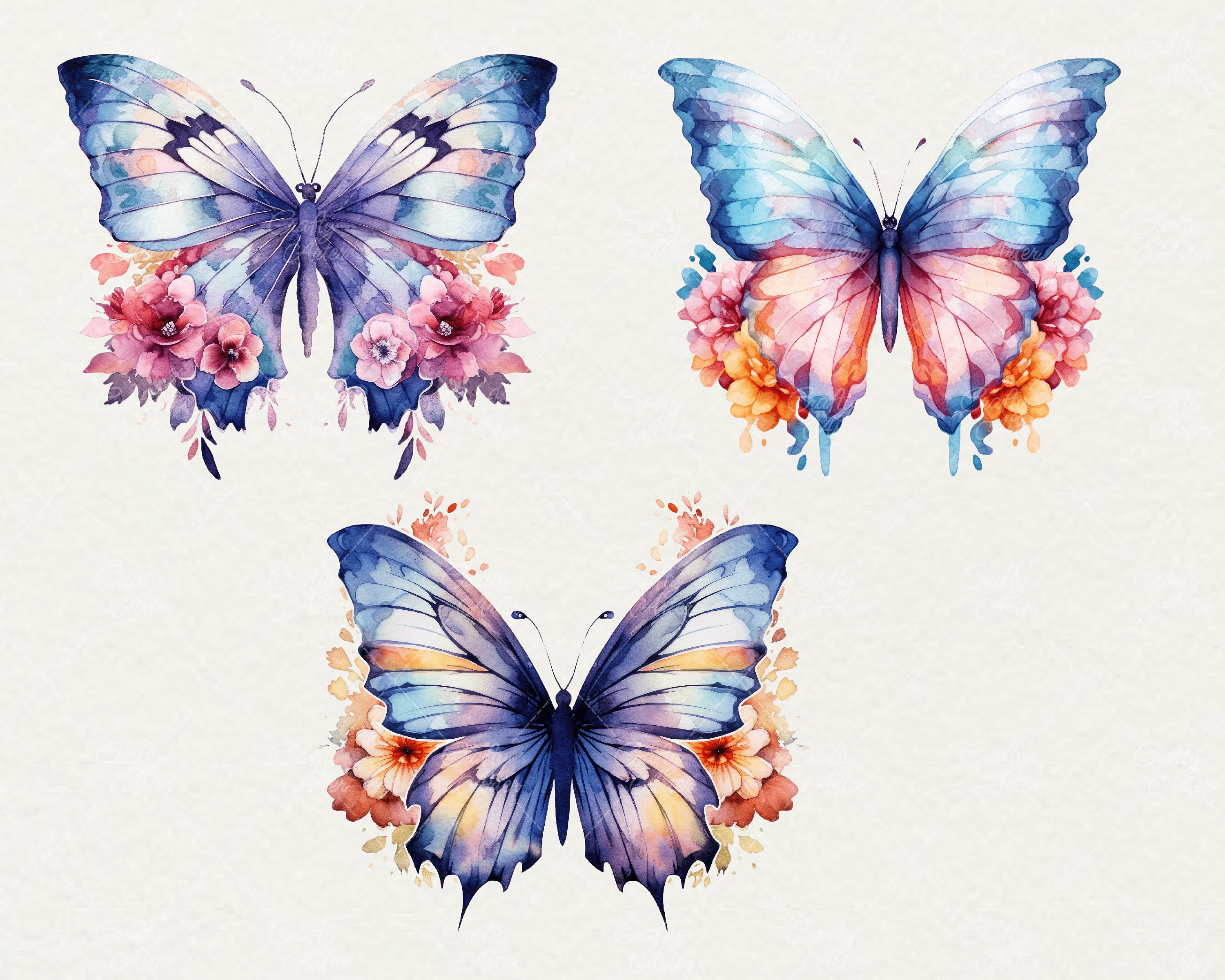 Watercolor Butterfly Clipart Watercolor Butterflies Clip Art - Etsy