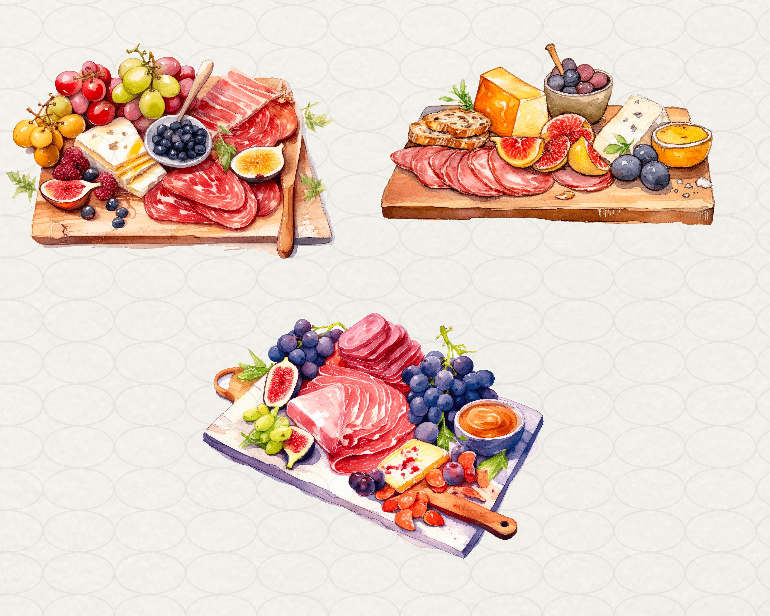 Charcuterie Board Clipart 20 PNG Food Clip Art Food - Etsy UK